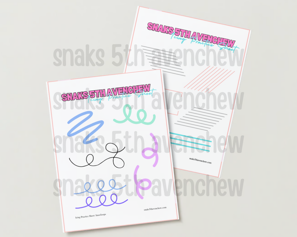 Zig-Zag Icing Practice Sheet (Beginner) – Snaks 5th Avenchew LLC